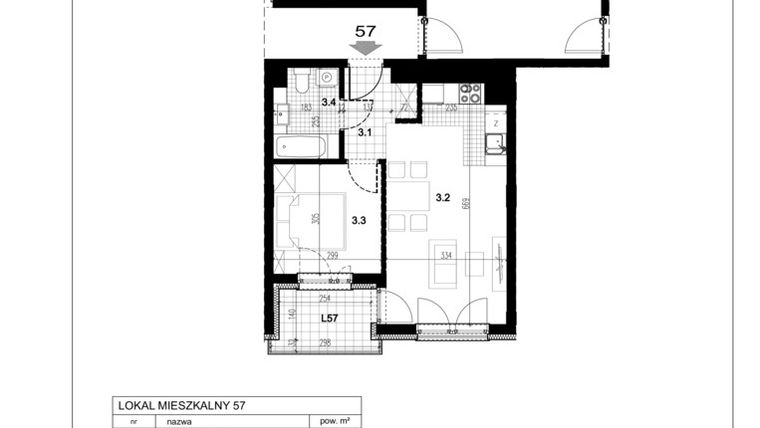 Mieszkanie Kraków, Czyżyny, Centralna - 2 pokoje, 39 m², 3 piętro ...