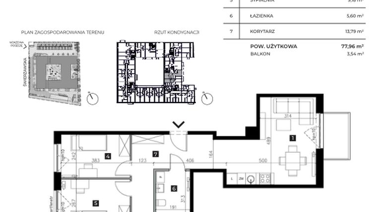 Mieszkanie Poznań, Ławica, Fiqus Marcelin - 4 pokoje, 78 m², 1 piętro ...